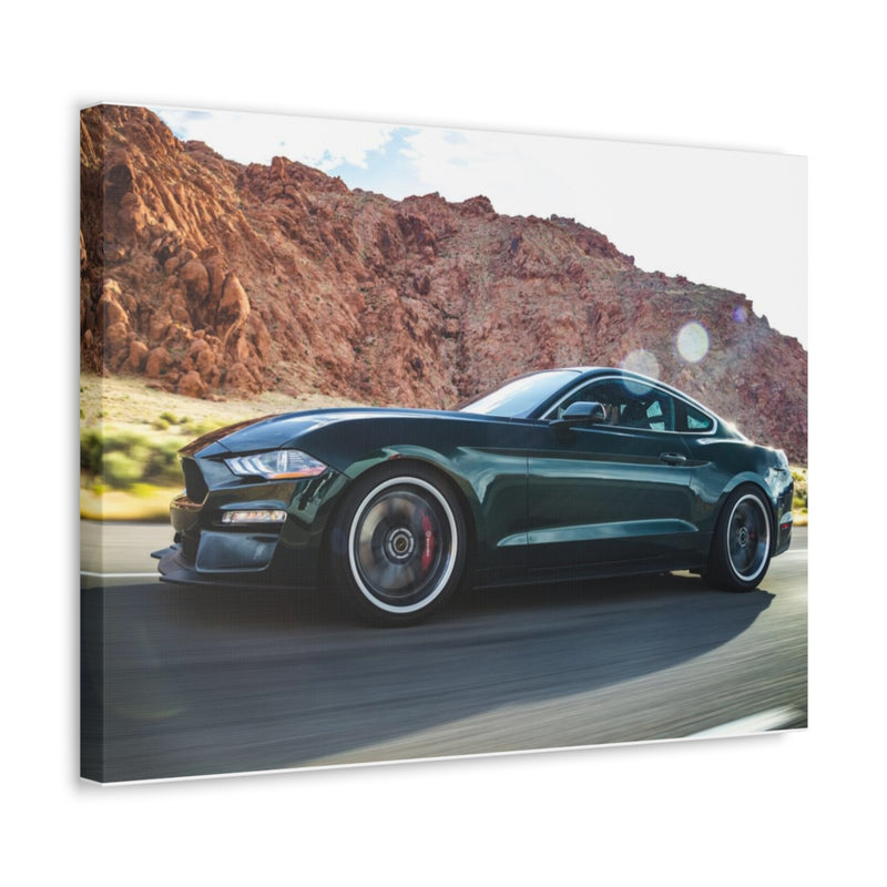 Steeda Steve McQueen Limited Edition Bullitt in Flight - Canvas Print